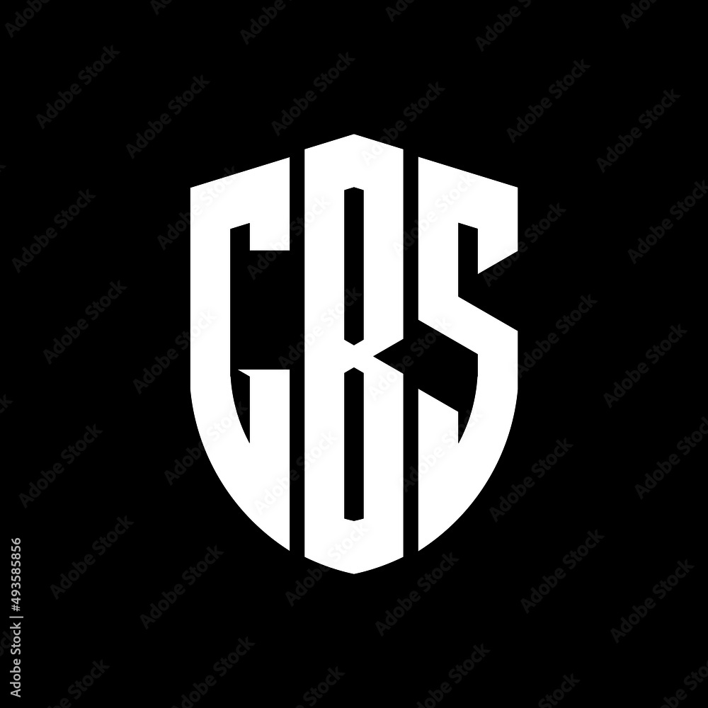 GBS letter logo design. GBS modern letter logo with black background ...