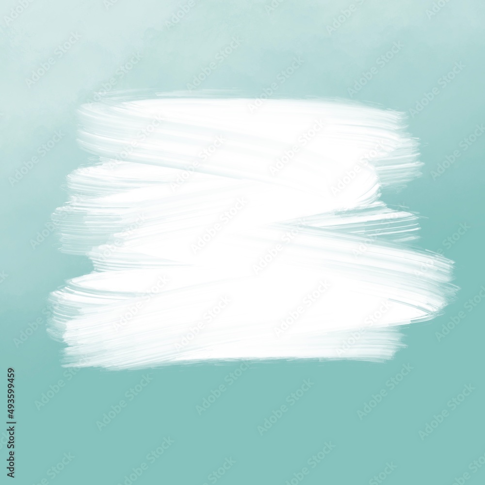 Hand paint white frame with light green gradient background, concept ...