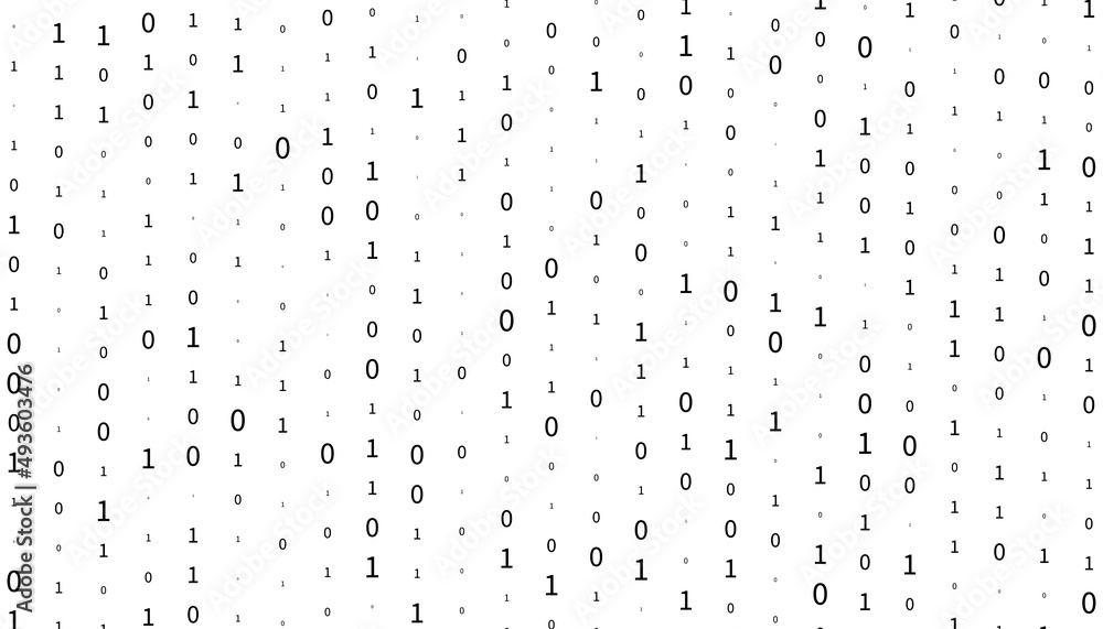 Data background with one and zero Stock Vector | Adobe Stock