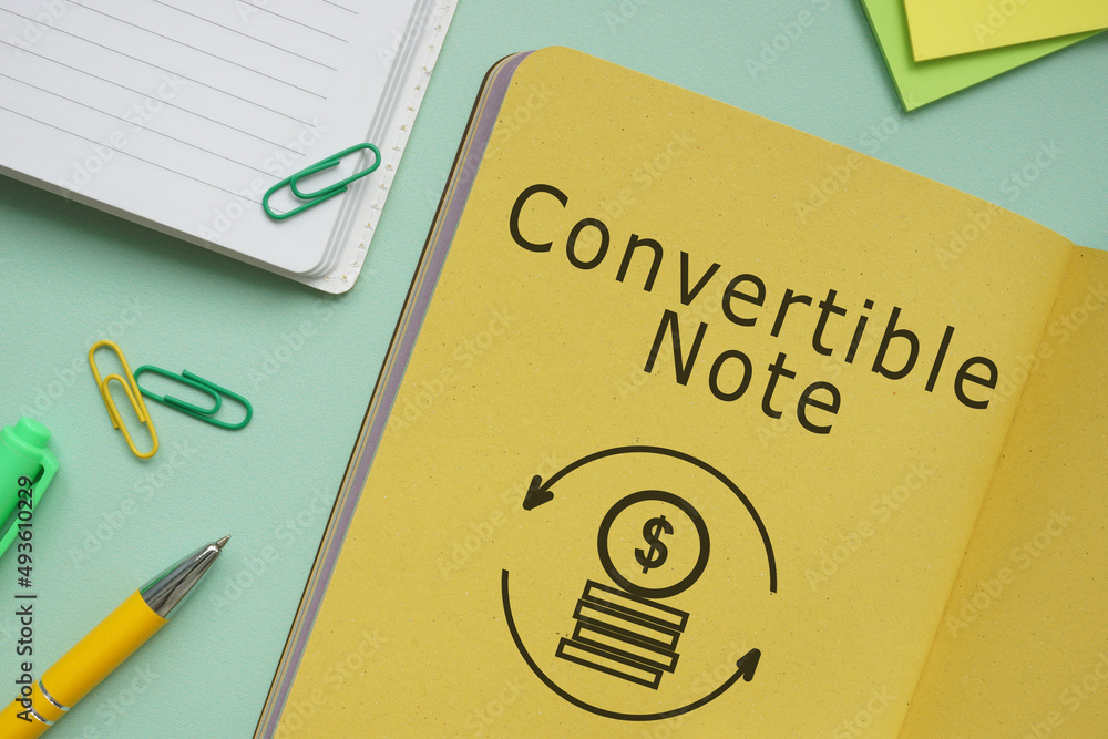 Convertible Note is shown on the photo using the text Stock Photo ...