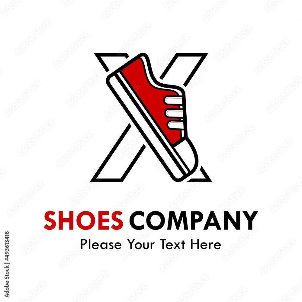 Letter x with shoes logo template illustration. suitable for brand ...