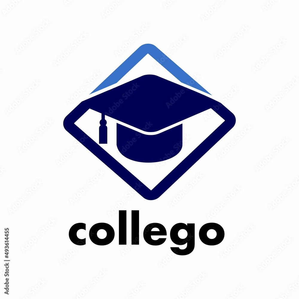 Education Logo Template. Modern education vector logo with students hat ...