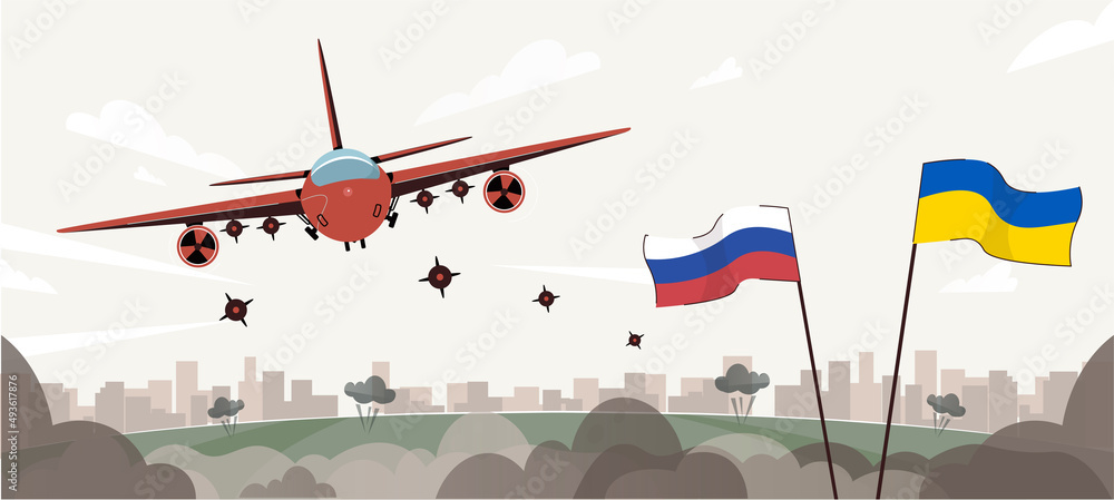 Conflict, war between Ukraine and Russia. Ukrainian and Russian ...