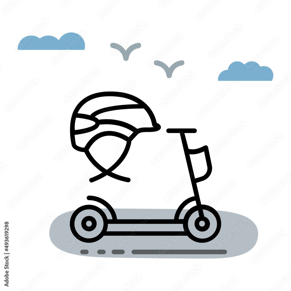 e-bike rider head wear Vector Icon Design, Green transport Symbol, Eco ...