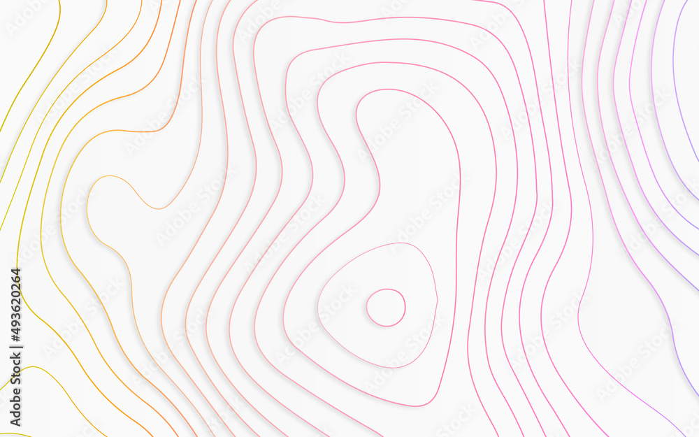 Photo & Art Print Abstract stylized topographic contour elevation in ...