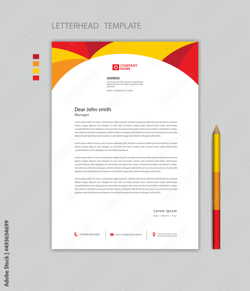 Creative Letterhead template vector, minimalist style, printing design ...
