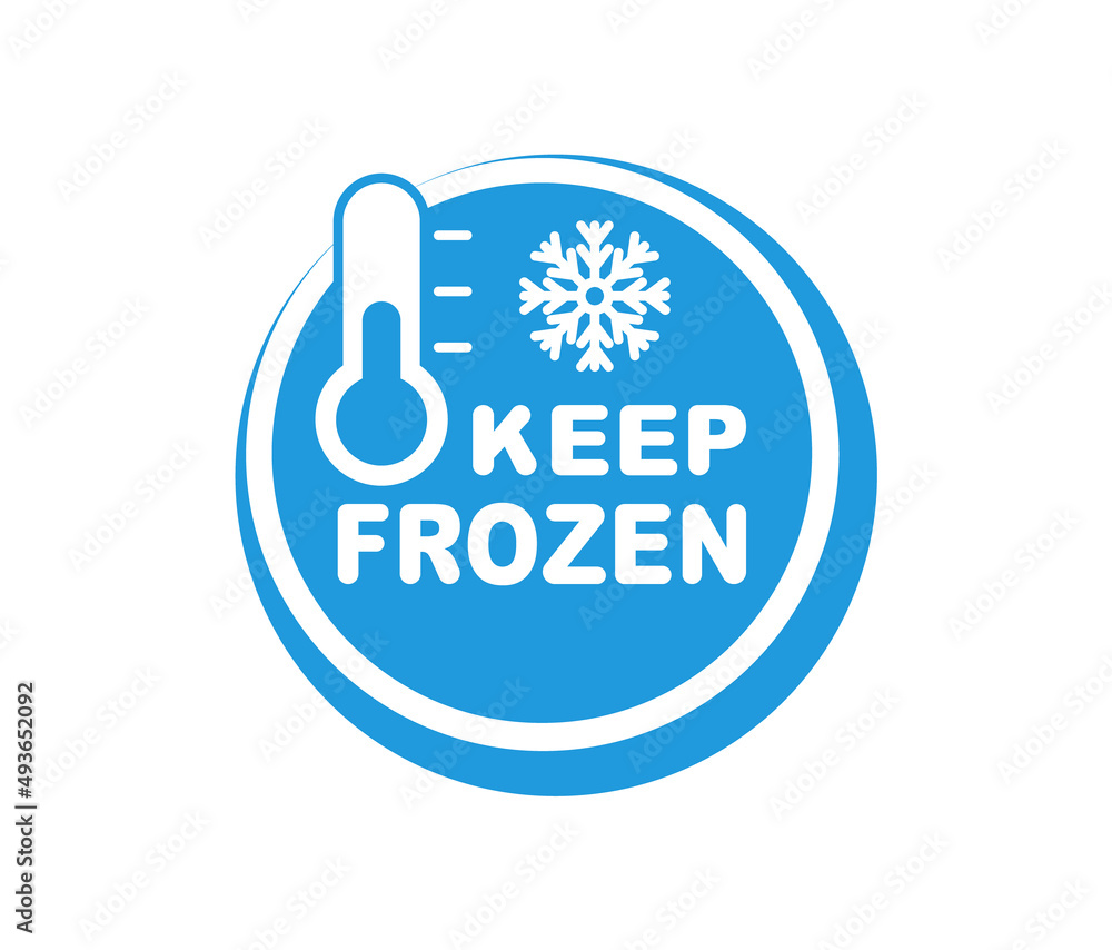 Keep frozen label. Keep frozen - badges for product. Sticker with ...