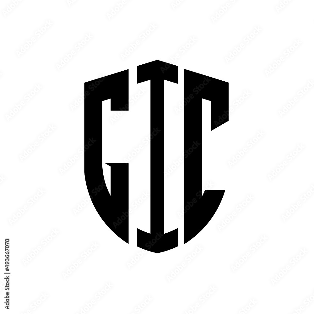 GIC letter logo design. GIC modern letter logo with black background. GIC creative letter logo ...