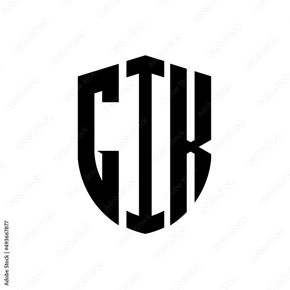 GIK letter logo design. GIK modern letter logo with black background ...
