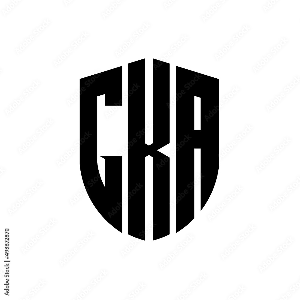 GKA letter logo design. GKA modern letter logo with black background ...