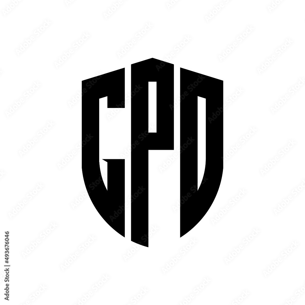 GPD letter logo design. GPD modern letter logo with black background ...