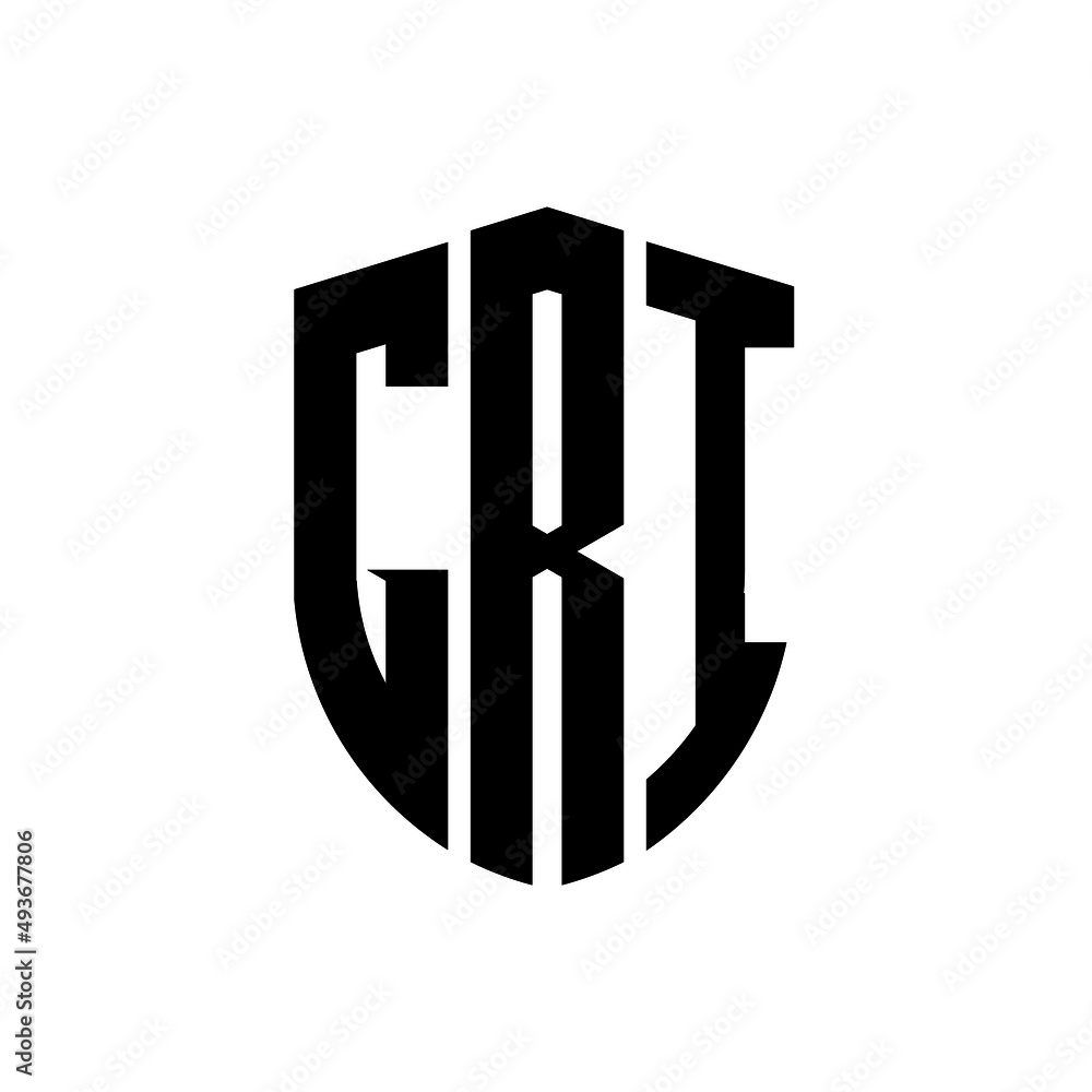 GRI letter logo design. GRI modern letter logo with black background ...