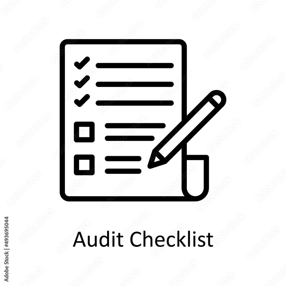 Audit Checklist Vector Outline icons for your digital or print projects ...