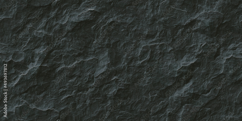 Seamless dark black slate stone wall texture backdrop. Deep green tileable slate rock flooring ...