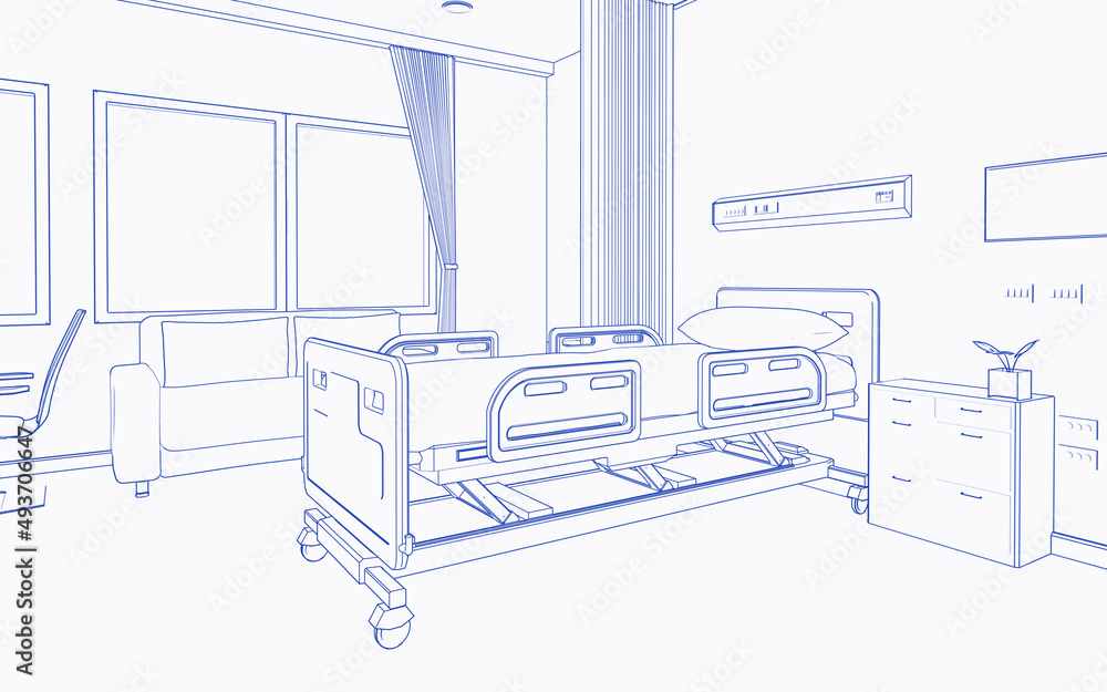 Hospital Inside Sketch