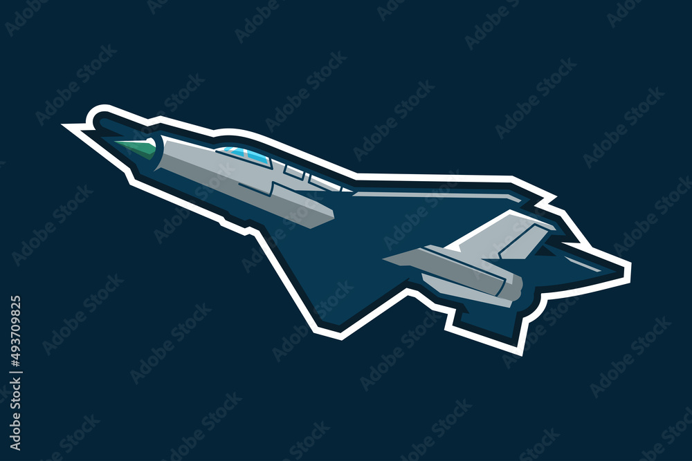 Russian cold war supersonic jet fighter and interceptor aircraft icon ...