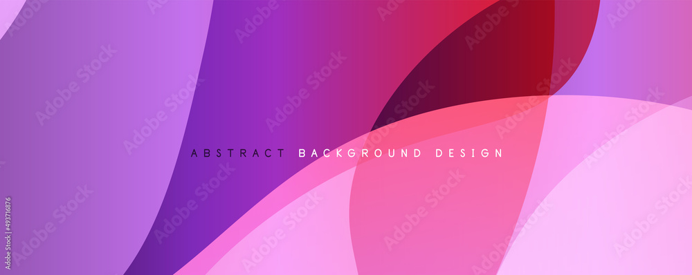 Trendy simple fluid color gradient abstract background with dynamic wave line effect. Vector ...