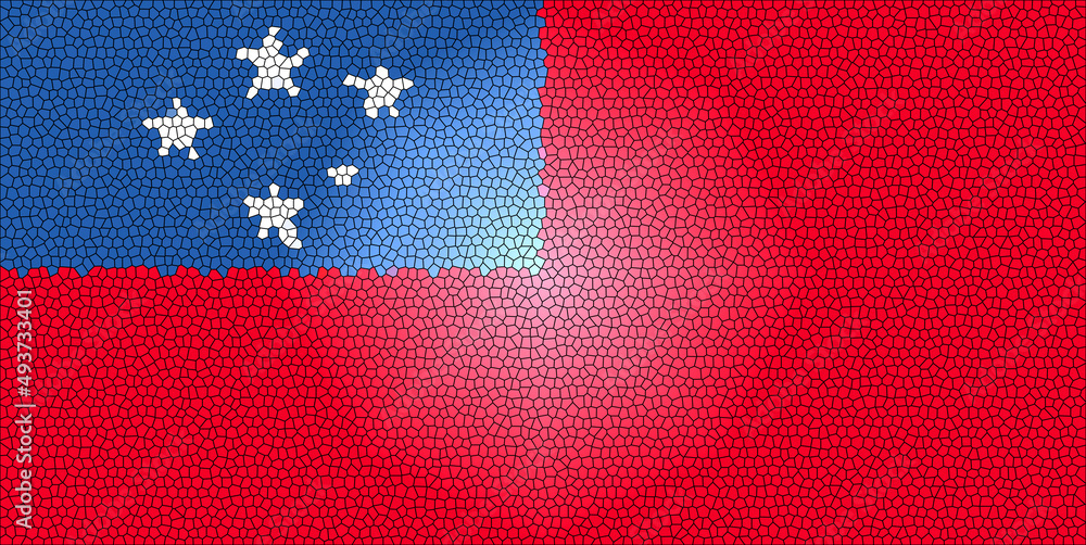 Samoa flag. WS national banner. Samoa patriotism symbol. State banner ...