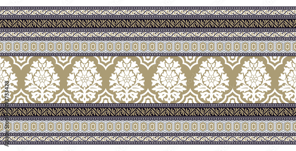 Antique traditional Asian border design Stock Vector | Adobe Stock