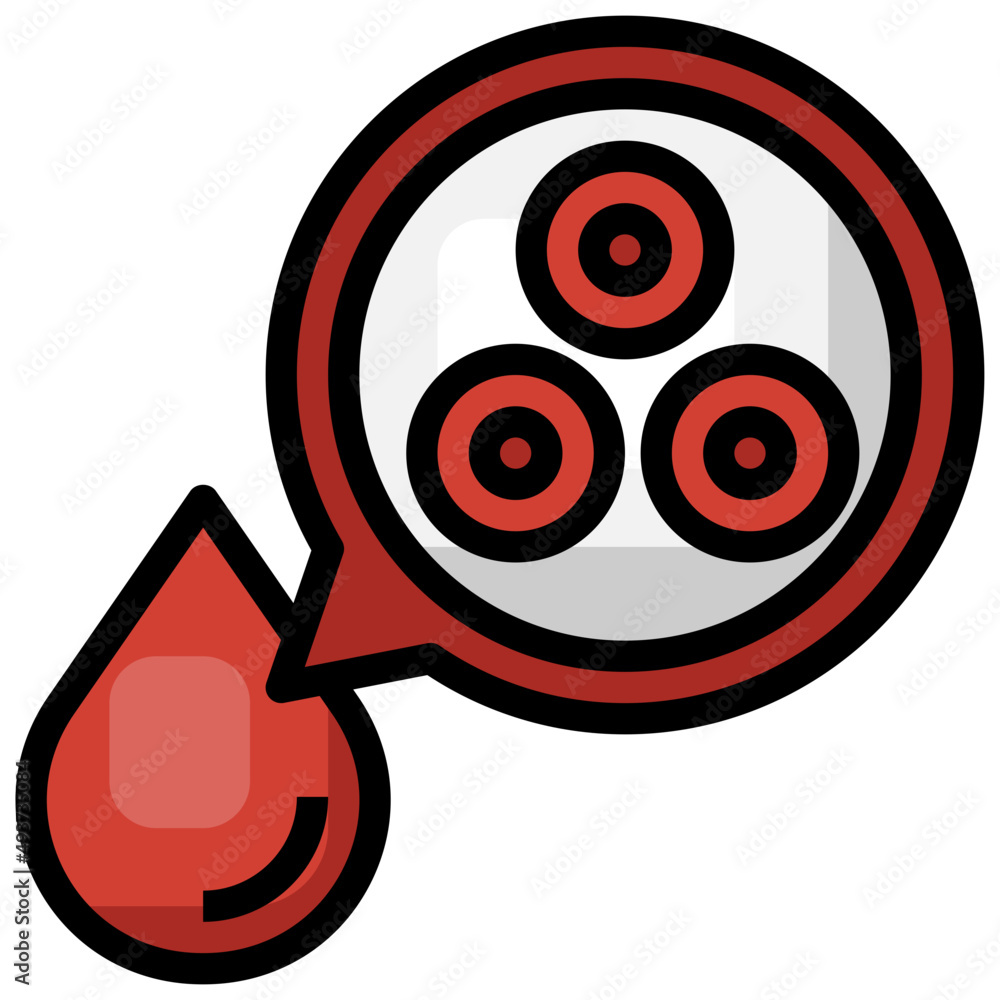 red blood cells filled outline icon,linear,outline,graphic,illustration ...