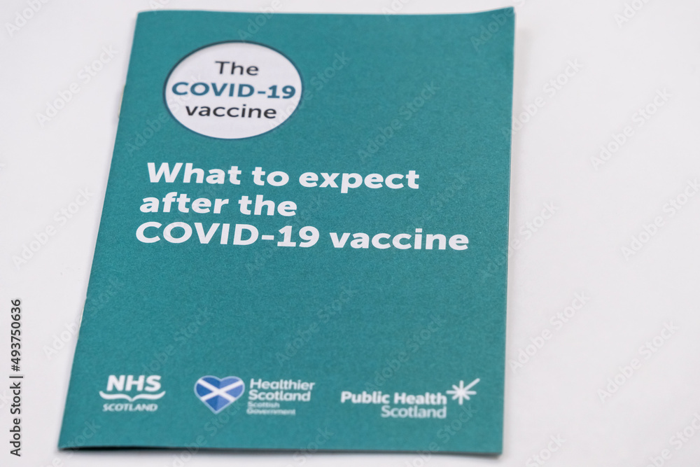 What to expect after the Covid-19 vaccine booklet, NHS Scotland Stock ...
