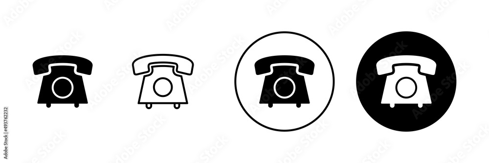 Telephone icons set. phone sign and symbol Stock Vector | Adobe Stock