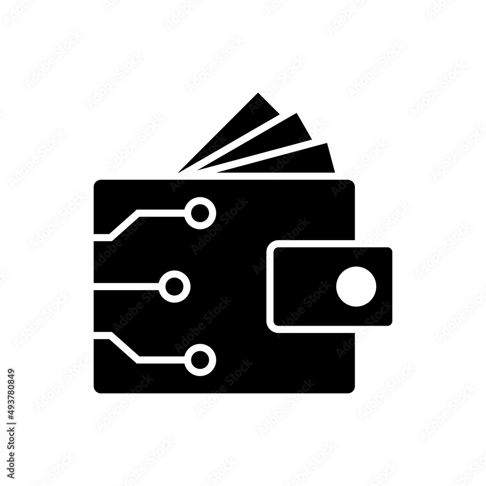 Digital wallet icon. Vector illustration of symbol design for digital ...