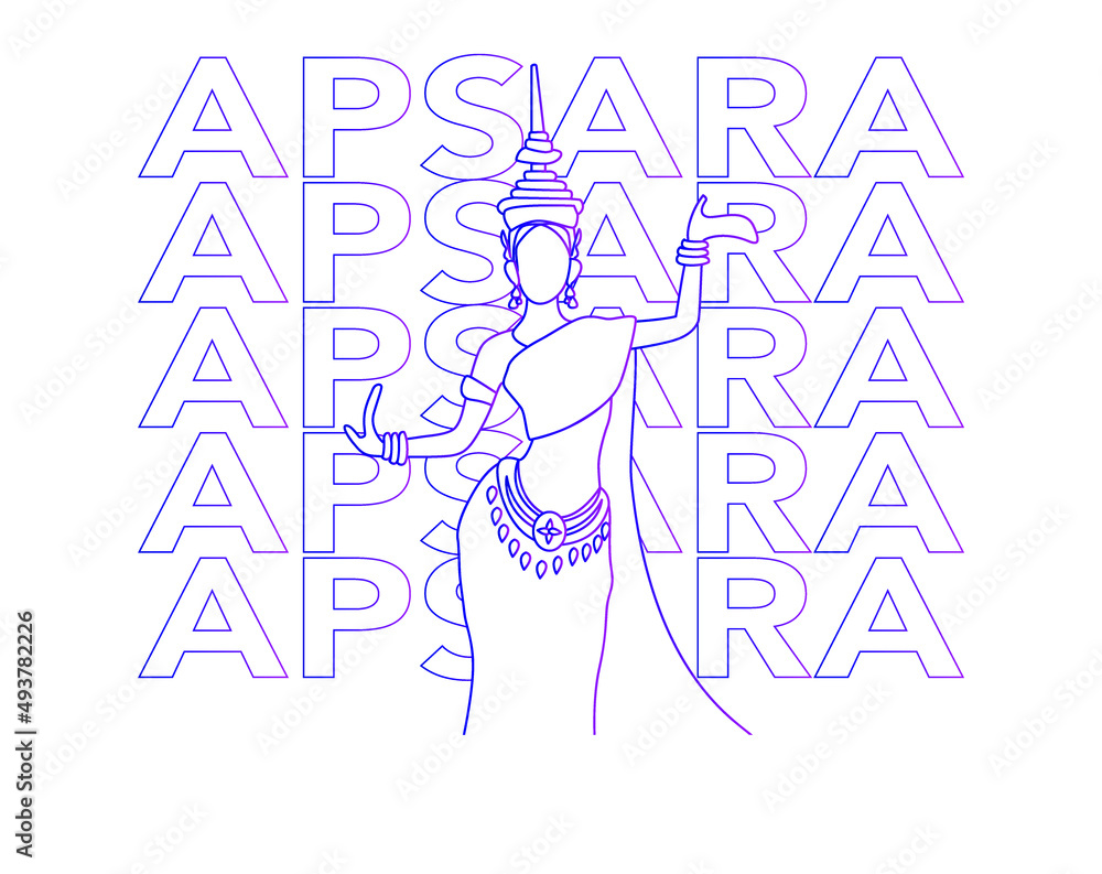Apsara Dancer Drawing