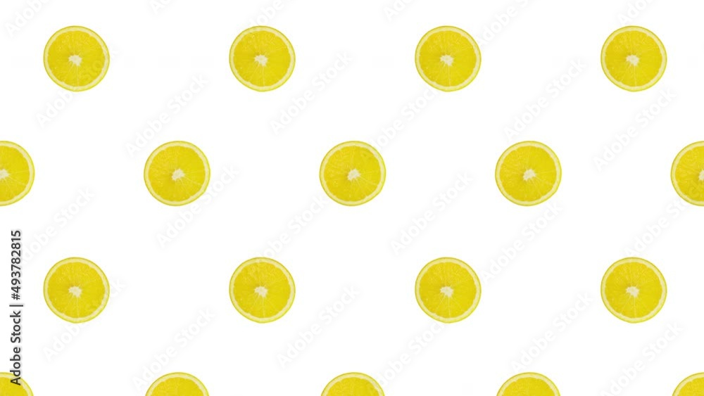 Video „Minimal motion design - Lemon slice moving down at white color ...