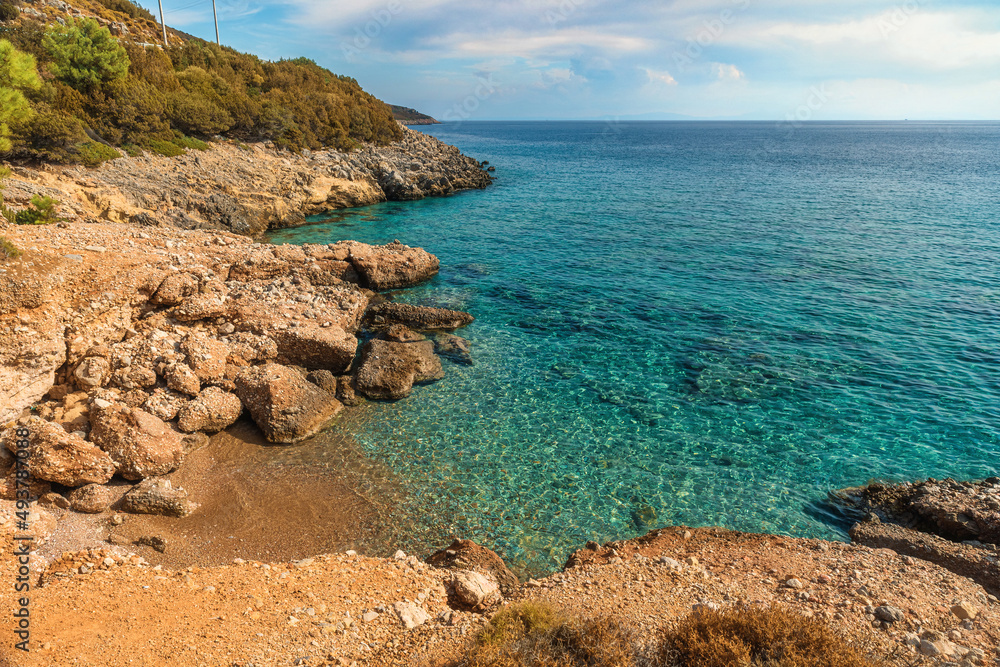 Palamutbuku beach in Datca Peninsula, Mugla region, Turkey on Aegean ...