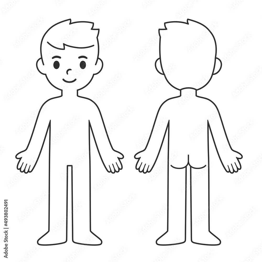 Child body template Stock Vector | Adobe Stock