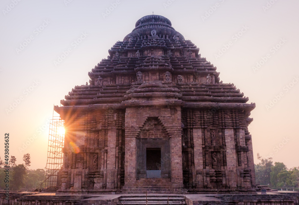 800 year old Sun Temple, Konark Odisha, India. Designed as a chariot ...