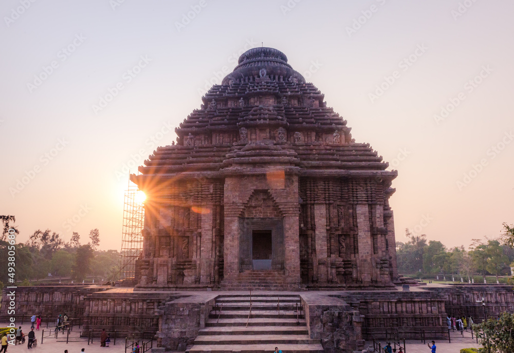 800 year old Sun Temple, Konark Odisha, India. Designed as a chariot ...