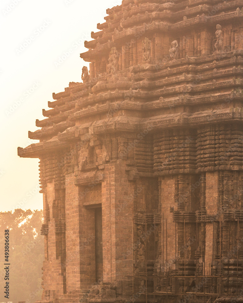 800 year old Sun Temple, Konark Odisha, India. Designed as a chariot ...
