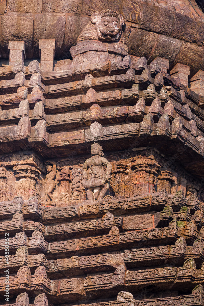 Huge temple tomb with statues of figures playing musical instruments at ...
