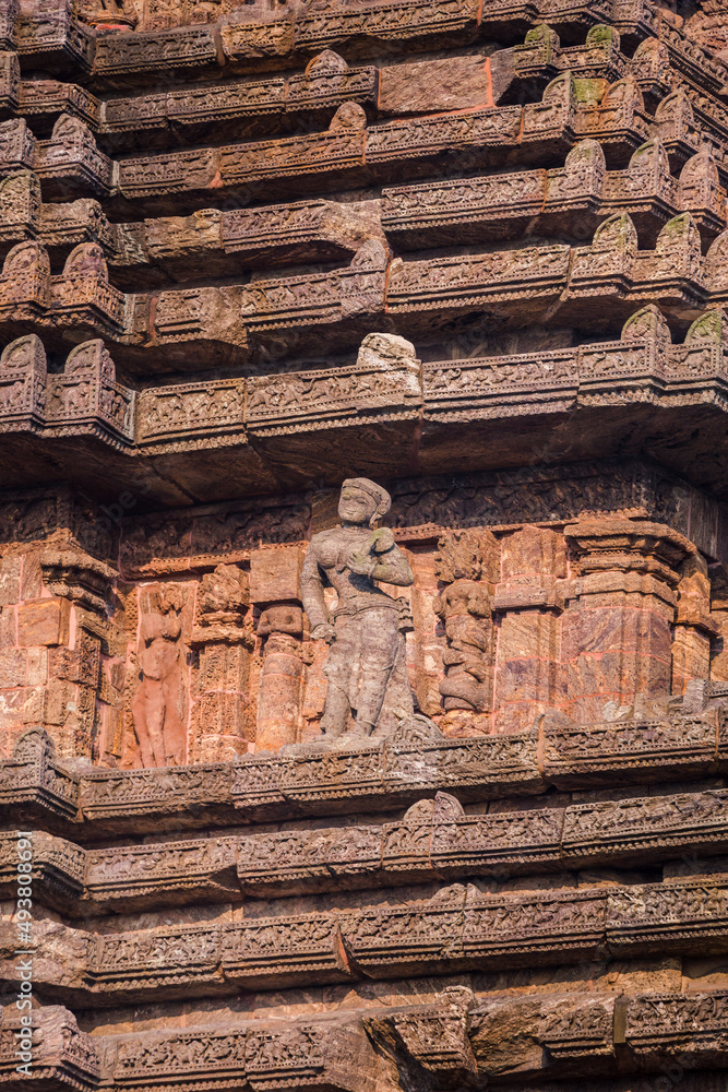 Statues of figures playing musical instruments at the 800 year old Sun ...