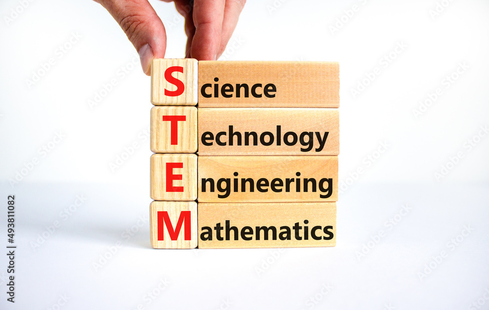 STEM science technology engineering mathematics symbol. Words STEM ...