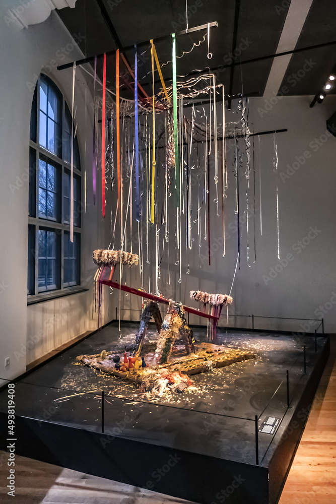 Interior of Tropenmuseum, collection of ethnographic artifacts from ...