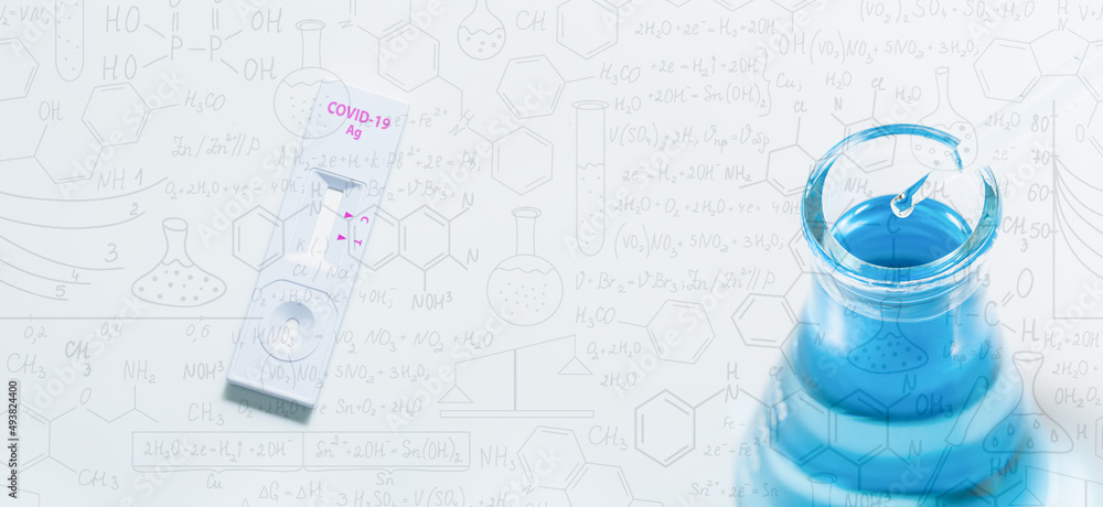 Blue liquid pipette and bottle see lab images,Rapid antigen self test ...