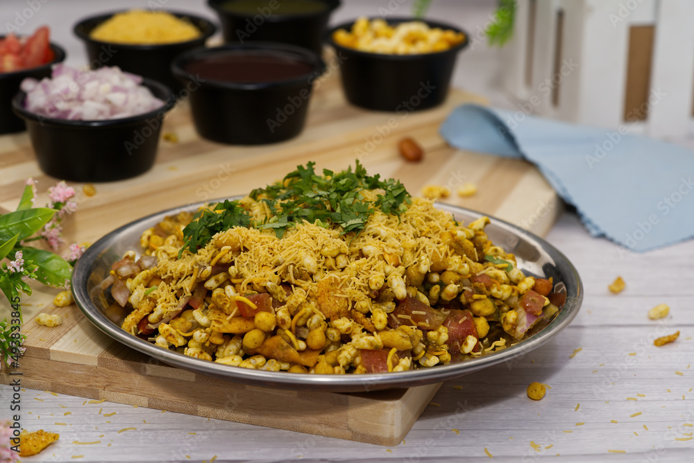 Bhel is a Indian Street Snacks also called Behl Poori and served as a ...