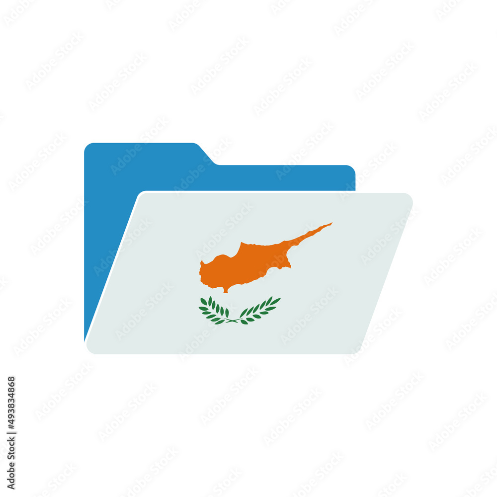 Cyprus. Folder icon with Cyprus flag. Vector folders icons with flags ...