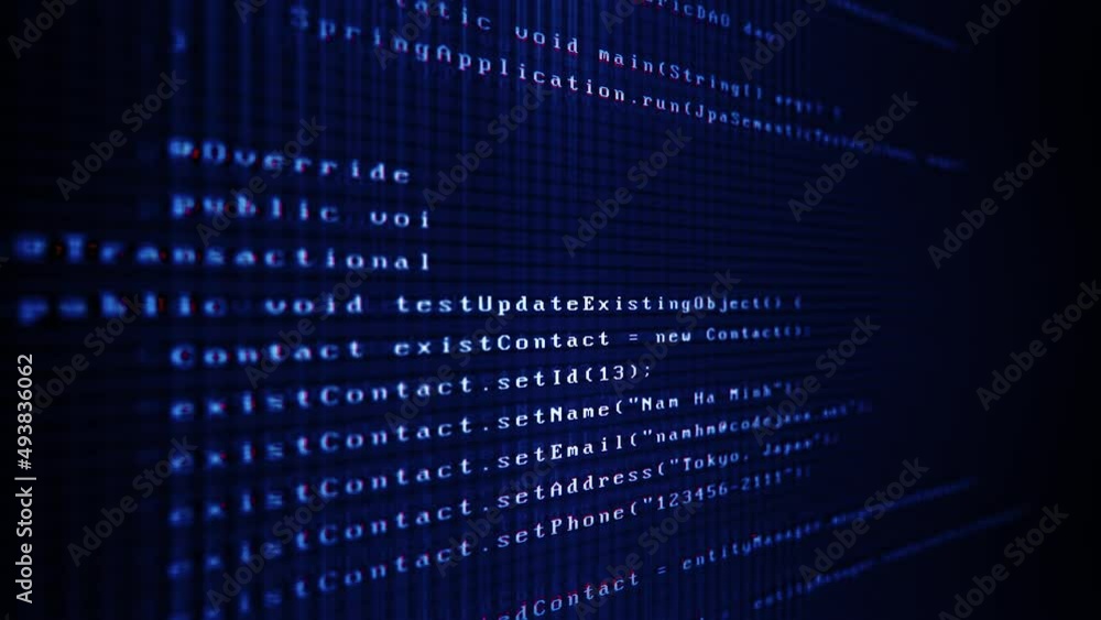 Programming code abstract technology animation background. vídeo de ...