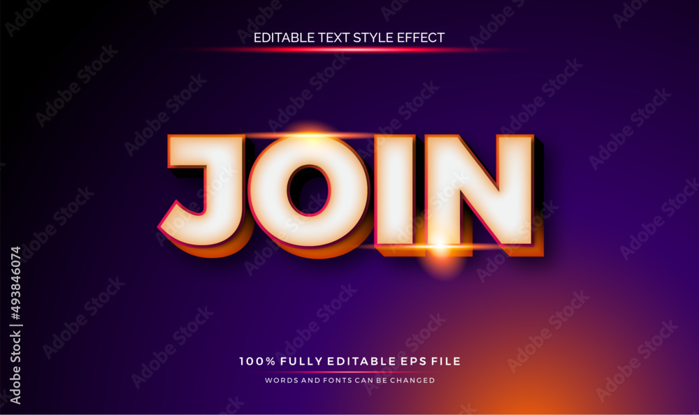 Editable modern text effect. Text style effect. Editable fonts vector ...