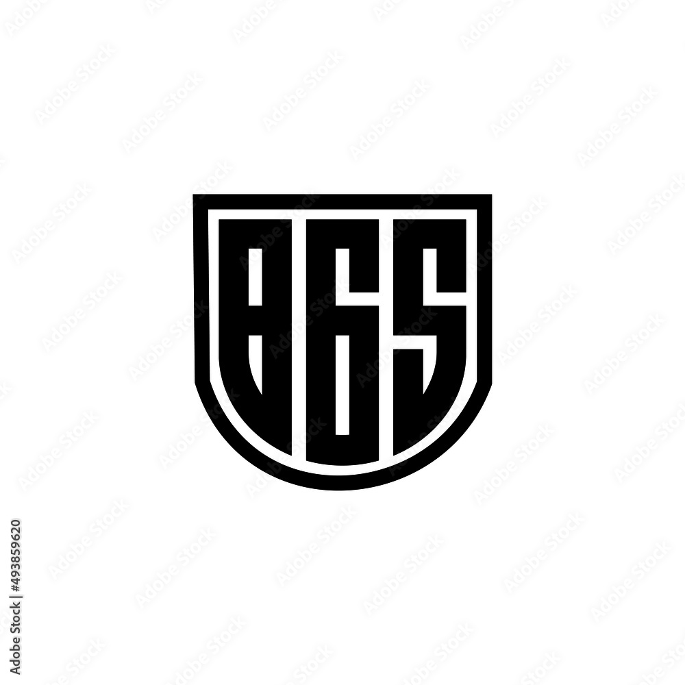 BGS letter logo design with white background in illustrator, vector ...