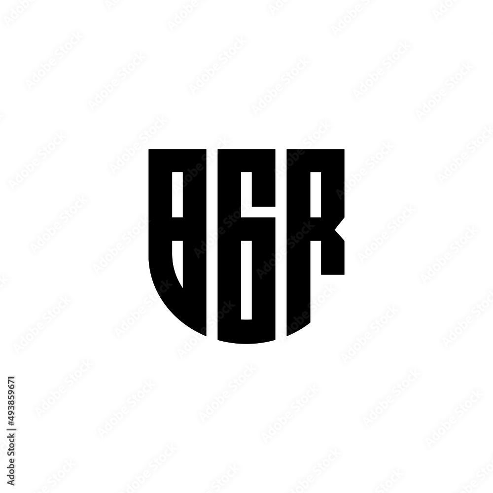 Vecteur Stock BGR letter logo design with white background in ...