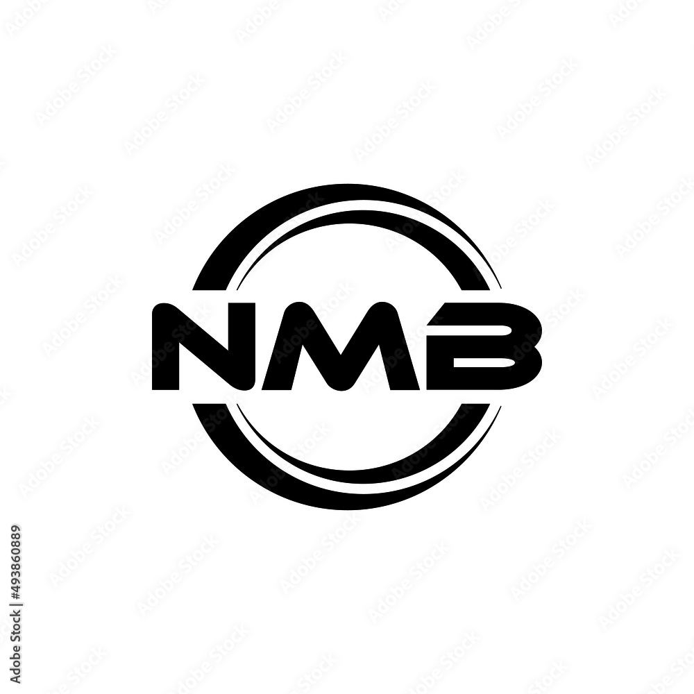 NMB letter logo design with white background in illustrator, vector ...