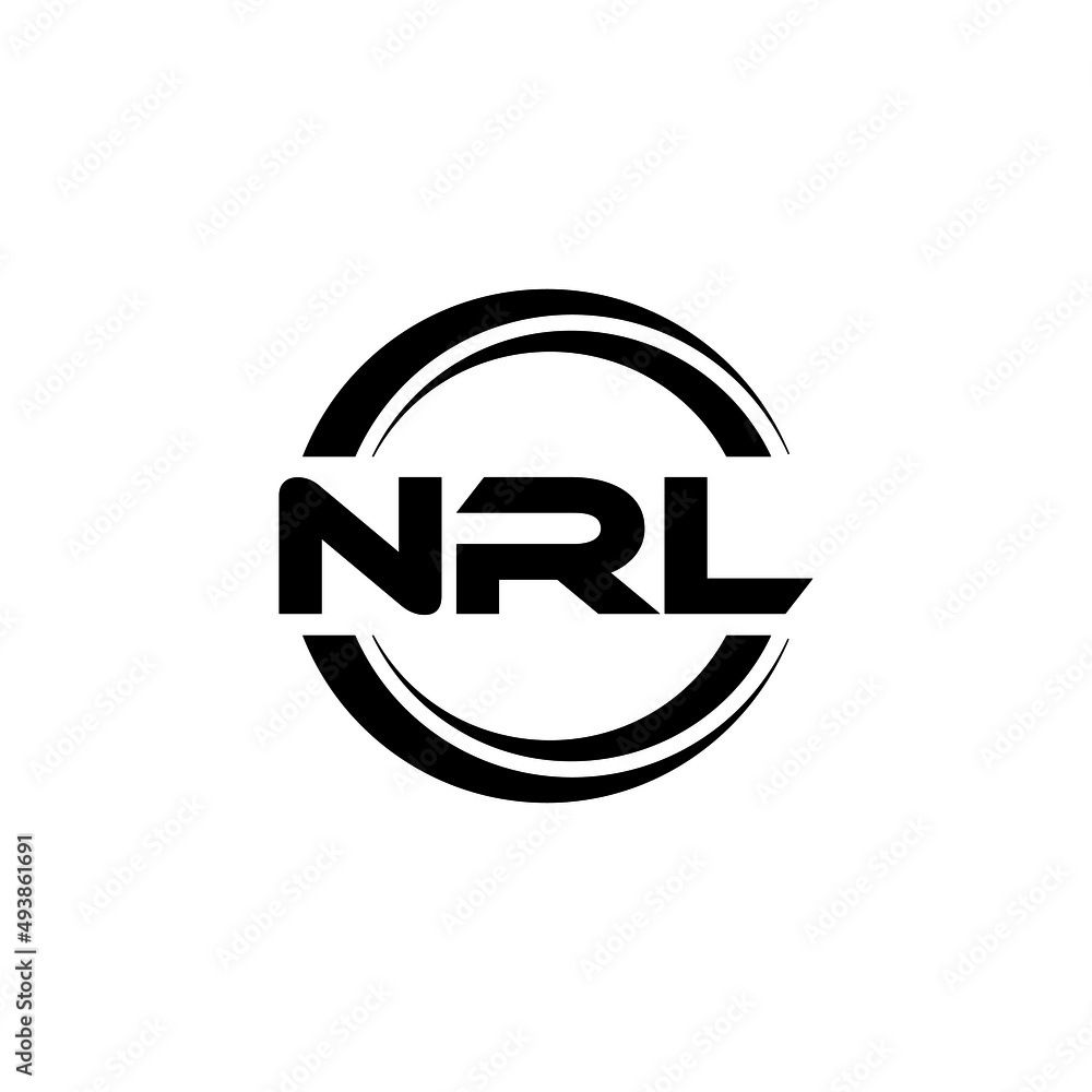 NRL letter logo design with white background in illustrator, vector ...