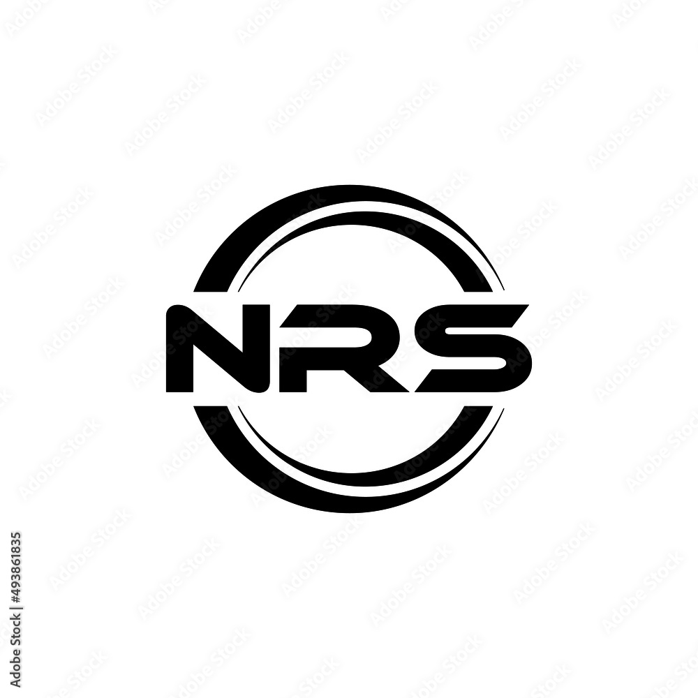 NRS letter logo design with white background in illustrator, vector ...