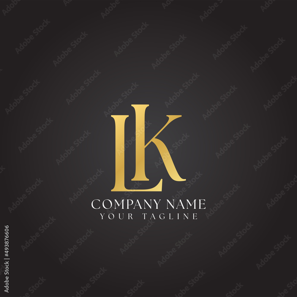 LK KL initial logo luxury premium design vector Stock Vector | Adobe Stock