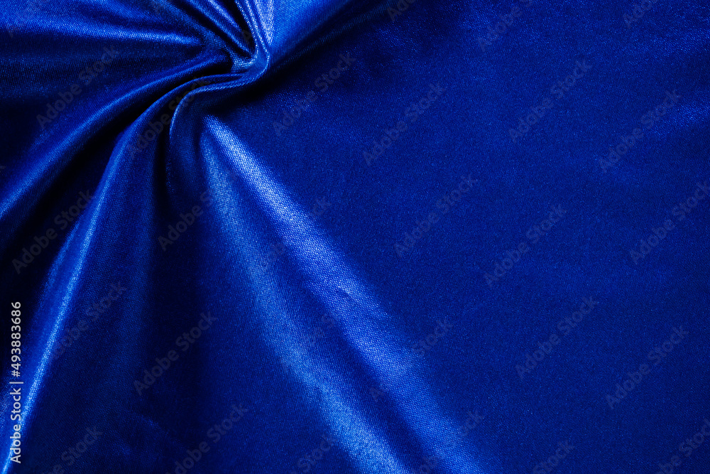 Blue fabric background. wave soft backdrop. new modern design luxurious ...